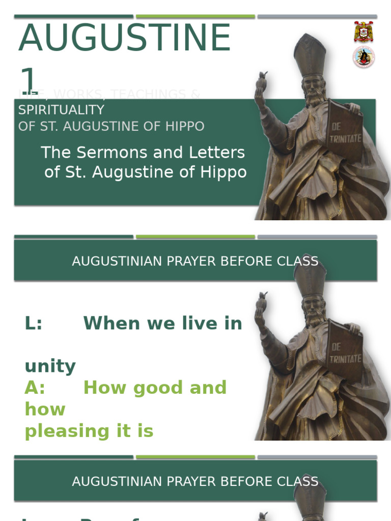 AUGUSTINE 1 Lesson 7 1 | PDF | Augustine Of Hippo | Trinity