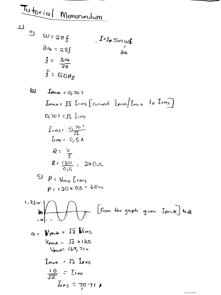 TUTORIAL 1 MEMO (THETUTA) (2) | PDF