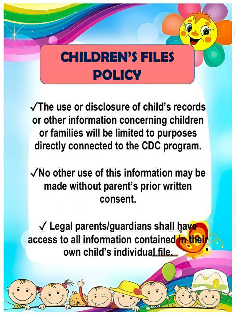 Children's Files Policy | PDF