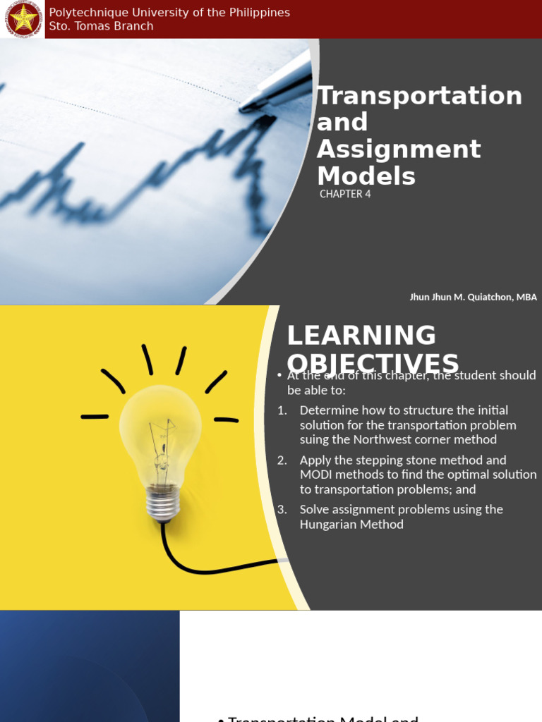 Chapter 4 Trasportation and Assignment Models | PDF | Mathematical Analysis | Applied Mathematics