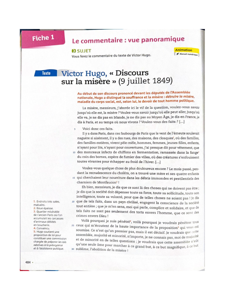 Victor Hugo, « Discours | PDF