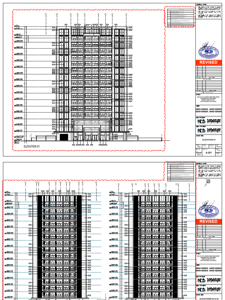 Dubai Residential Building Elevations | PDF | Architectural Elements ...