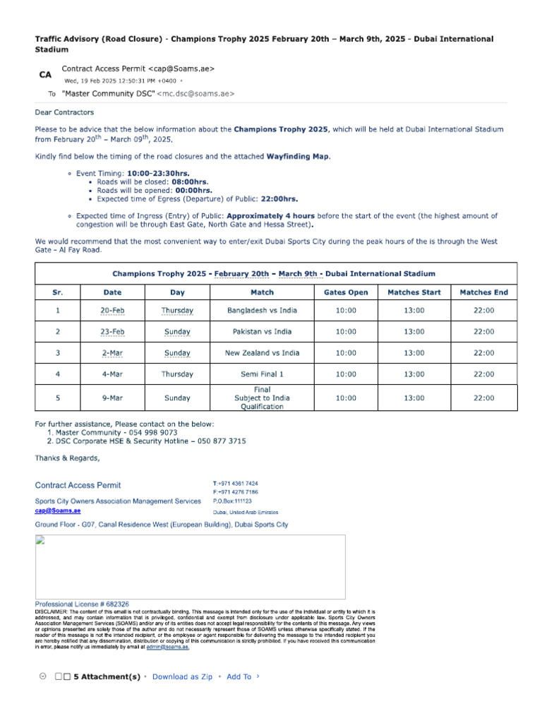 Road Closer Notice | PDF