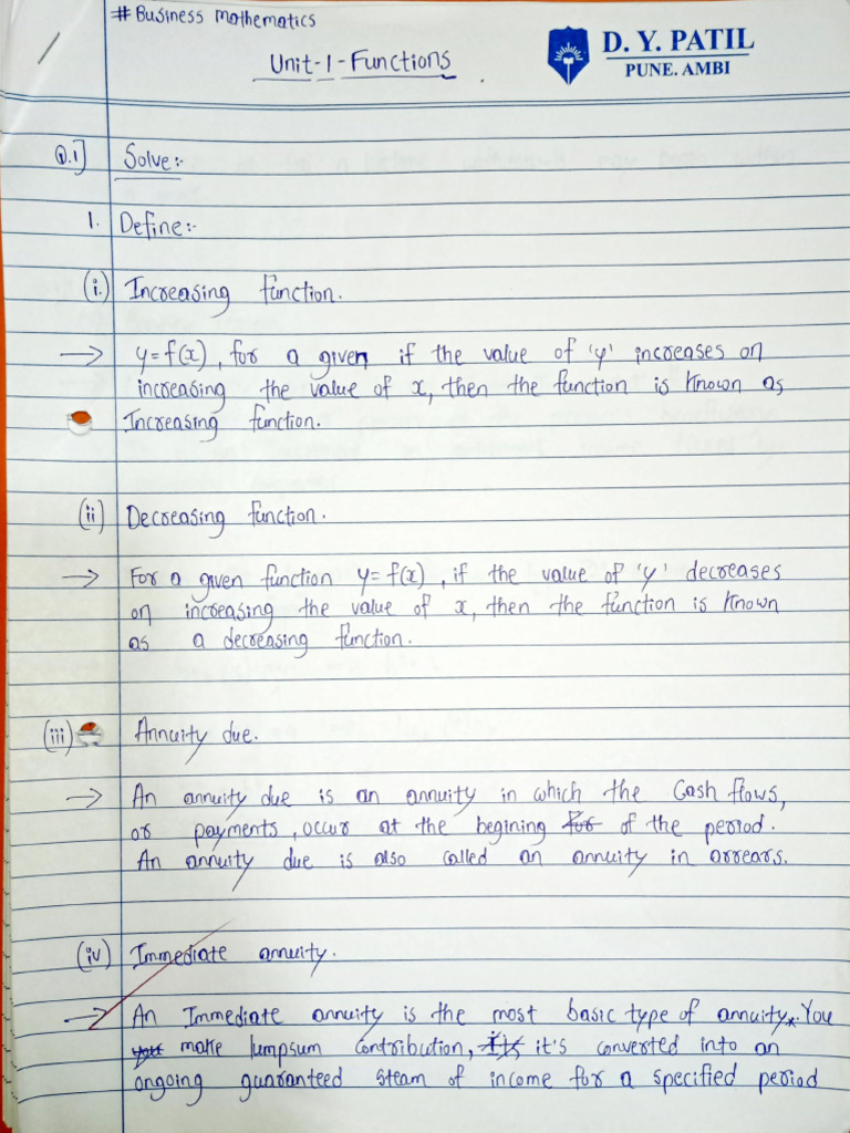 Business Mathematics Assignment Sem-1 FYBCA | PDF