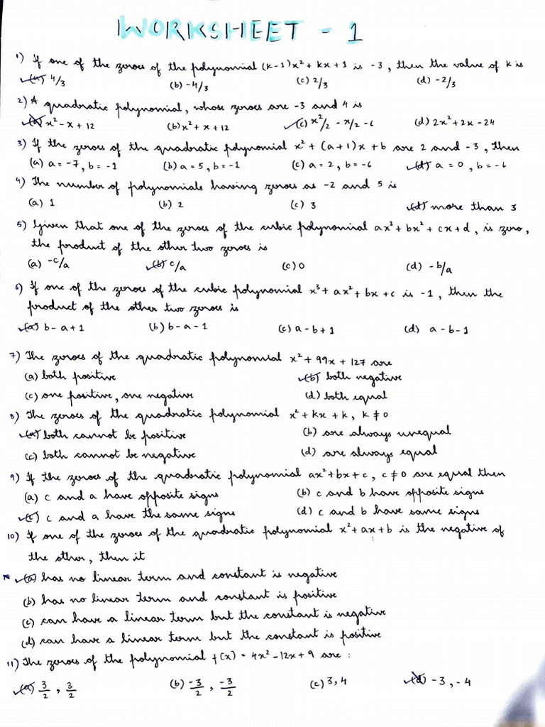 Worksheet 5 | PDF