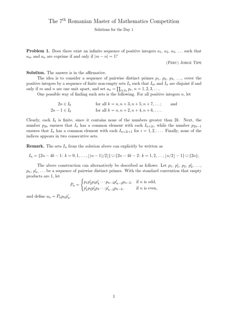 Romanian Master in Mathematics 2015 Solutions | PDF | Triangle ...