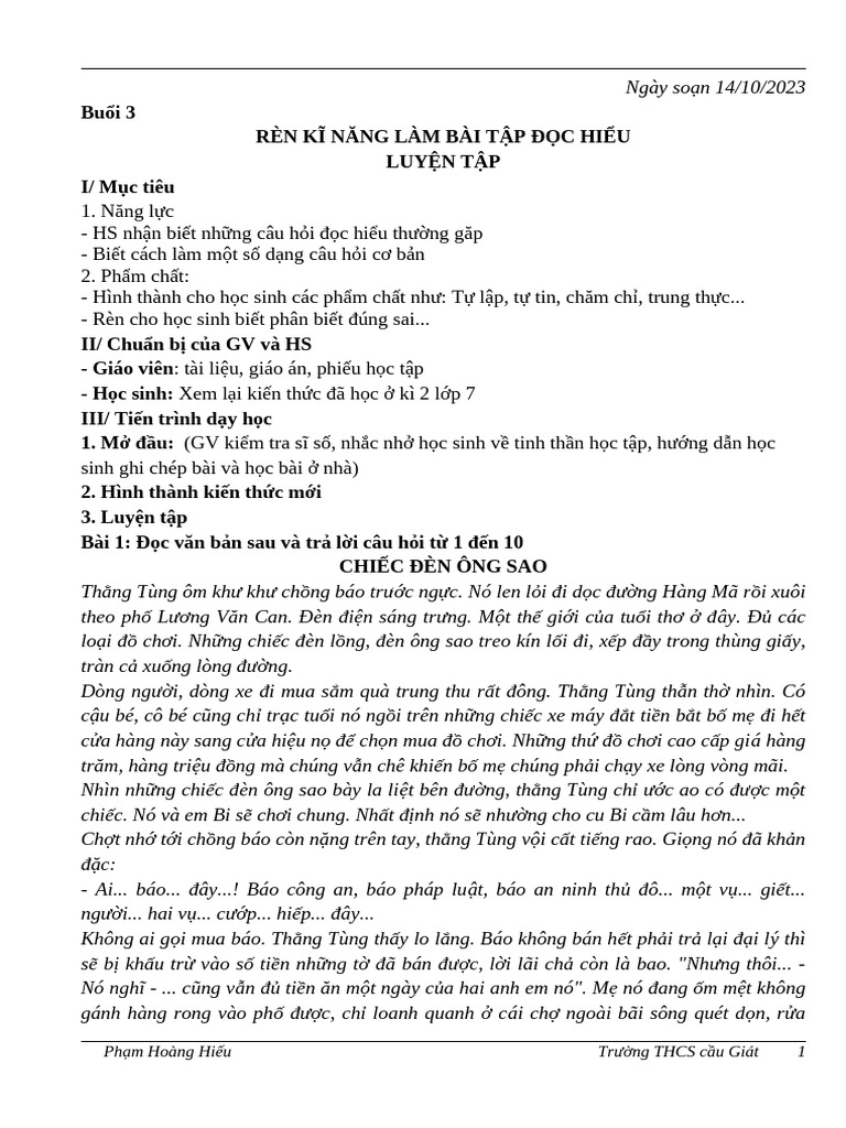 Buoi 3 Day Them Van 8 | PDF