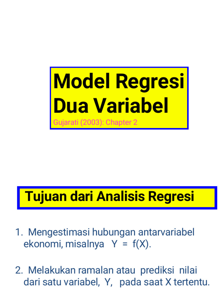 Analisis Regresi Dua Variabel Ekonomi | PDF