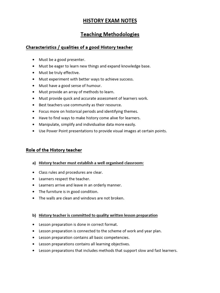 Exam Notes Pdf Learning Teachers