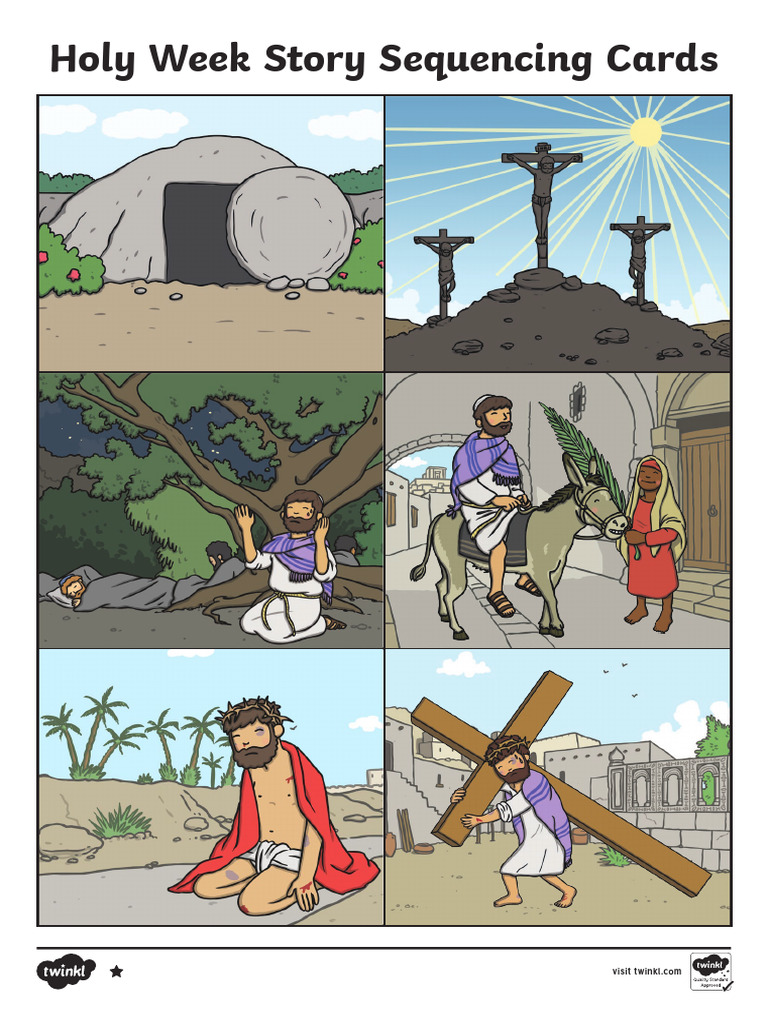 Holy Week Story Sequencing Cards | PDF | Jesus | Judas Iscariot