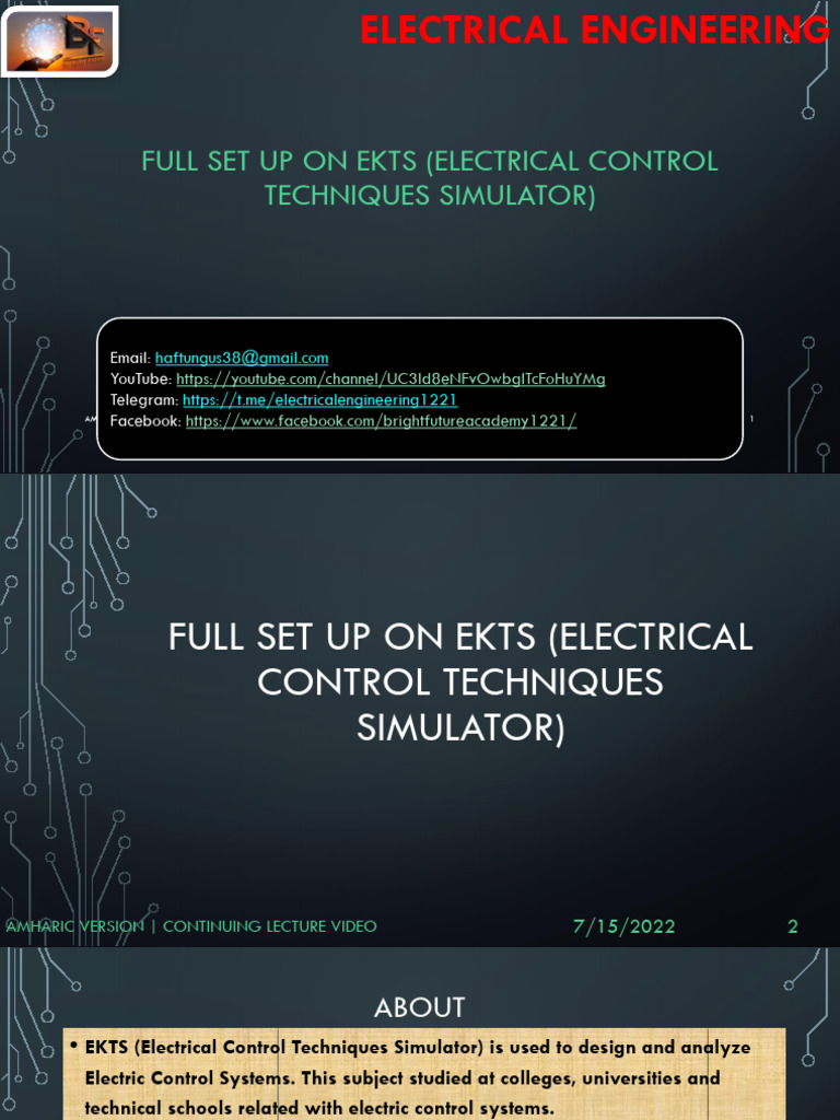 Full Set Up On Ekts (Electrical Control) | PDF | Computing Platforms ...
