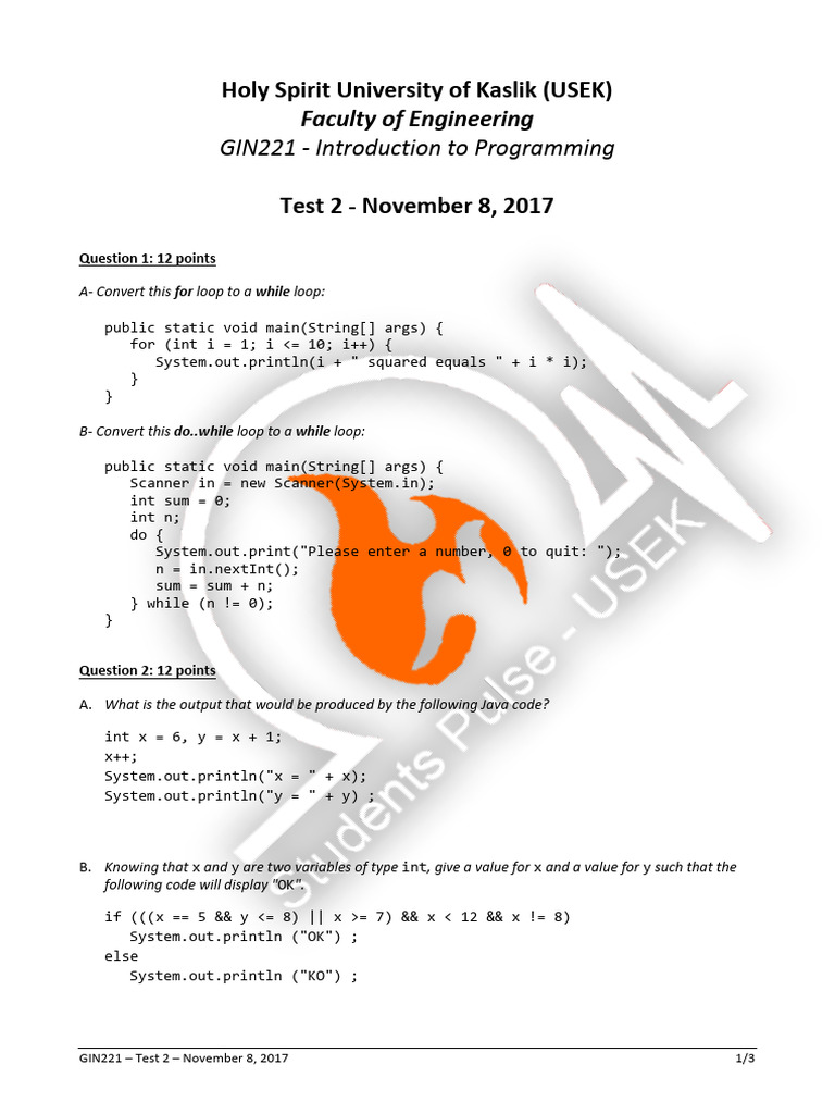 614b95bae4e01_5d4eb3fc67747_GIN221_T2_2017-2018_FL | PDF | Computer Programming | Software ...