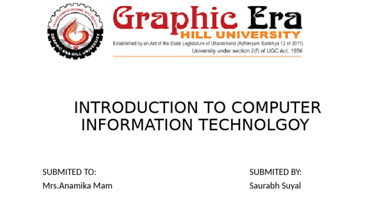 Introduction To Computer Information Technolgoy | PDF