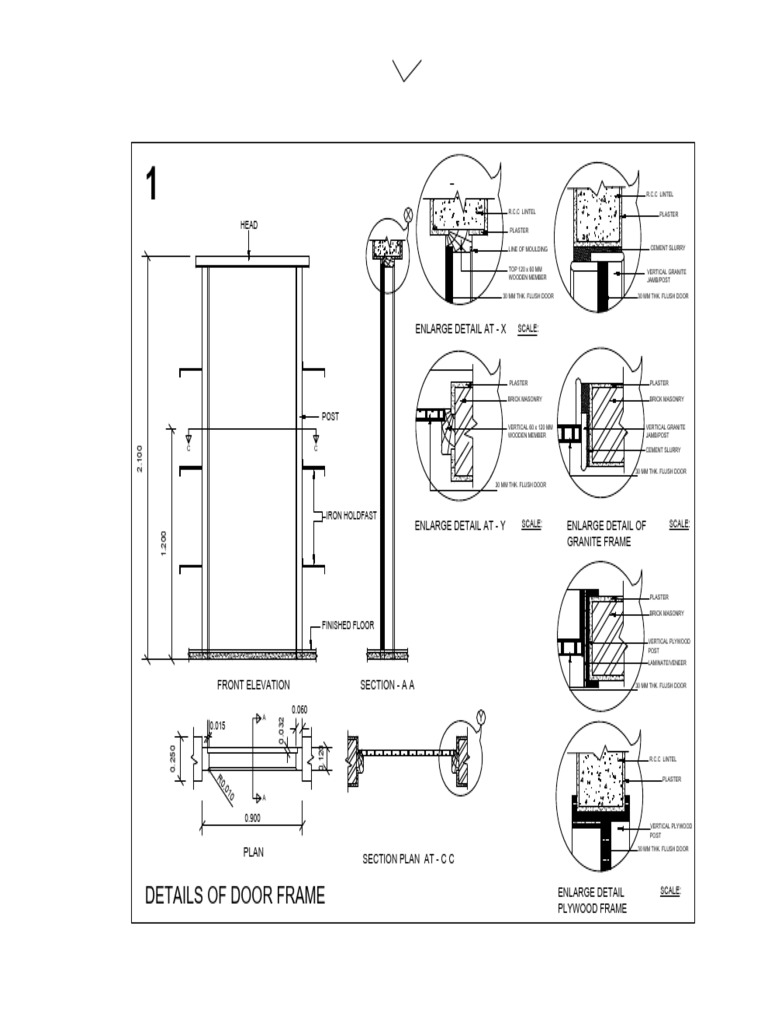 Door Frame Details (NEW) - Model | PDF | Door | Masonry
