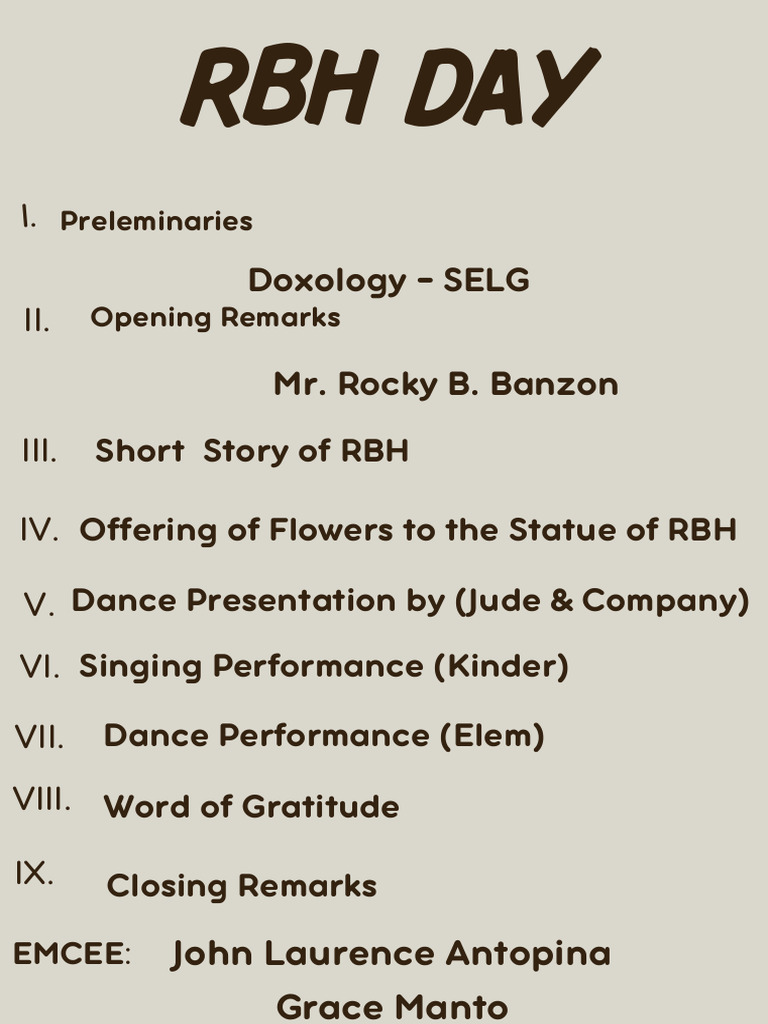 RBH Day | PDF