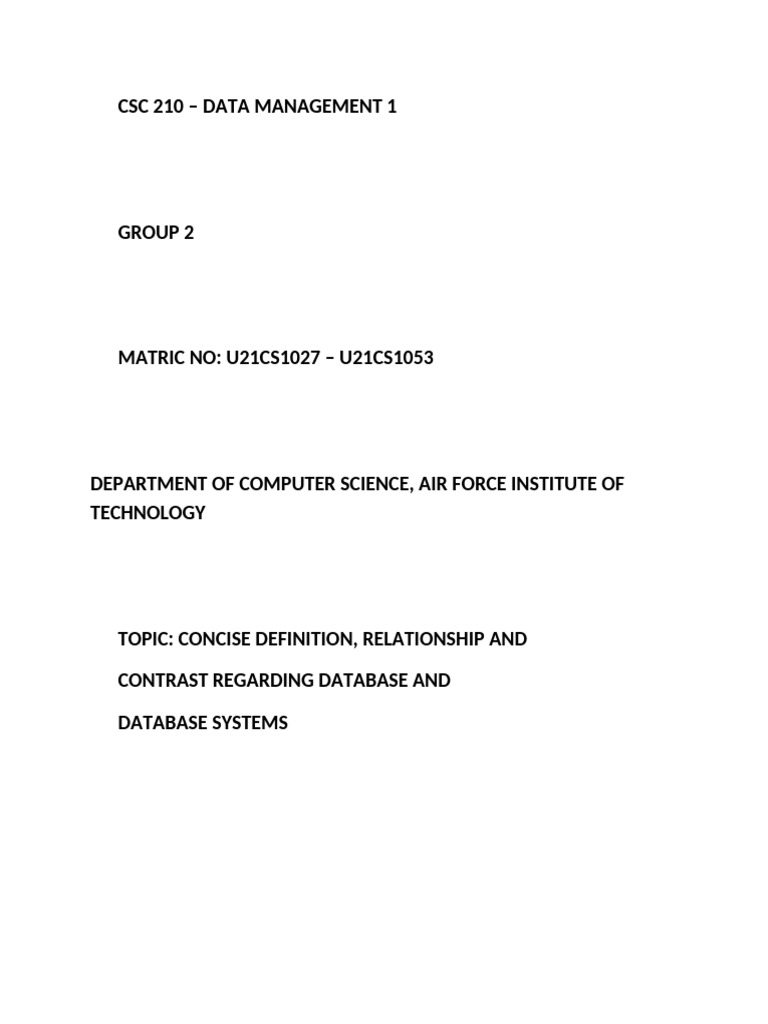 CSC 210 Assignment Compiled and Editied | PDF | Databases | Software