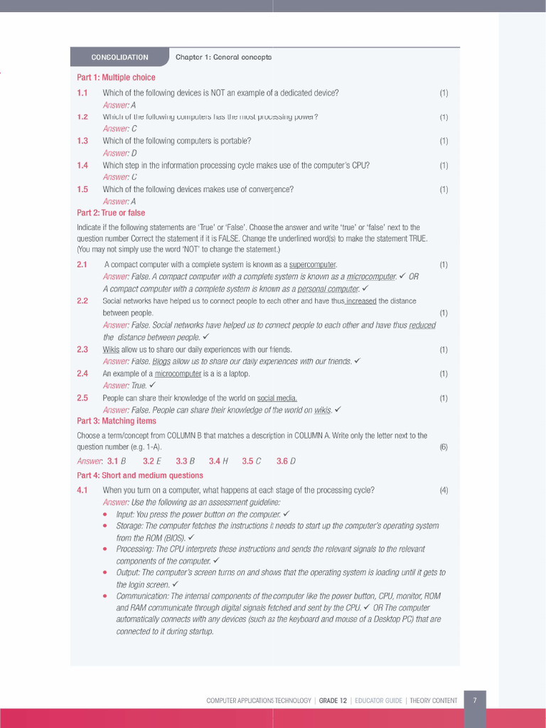 Revision Activity Chapter 1 Memo | PDF
