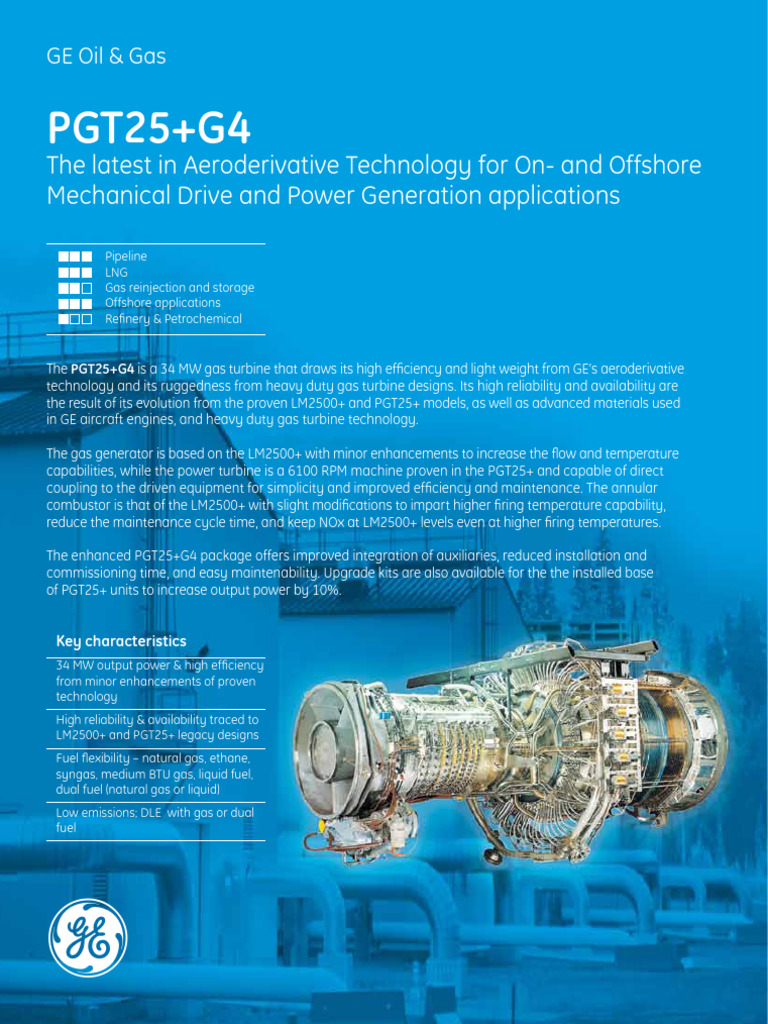 GE Pgt25 Brochure | PDF | Gas Turbine | Turbine