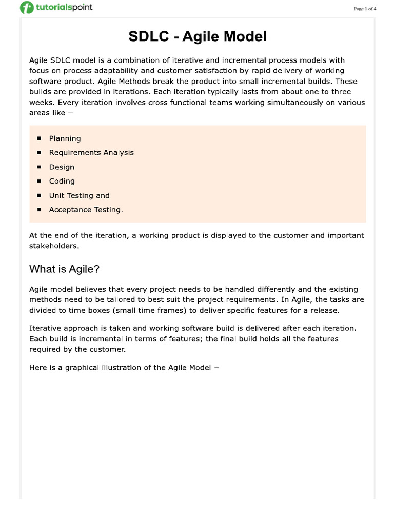 SDLC - Agile Model | PDF