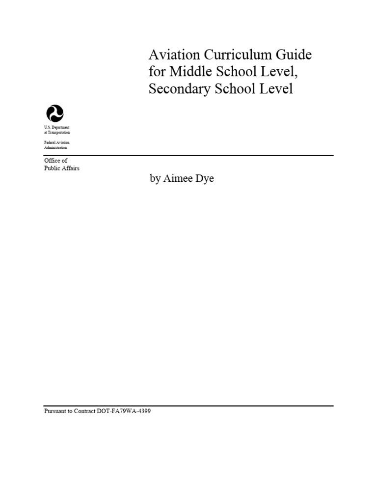 Aviation Education Curriculum Guide | PDF | Airplane | Lift (Force)