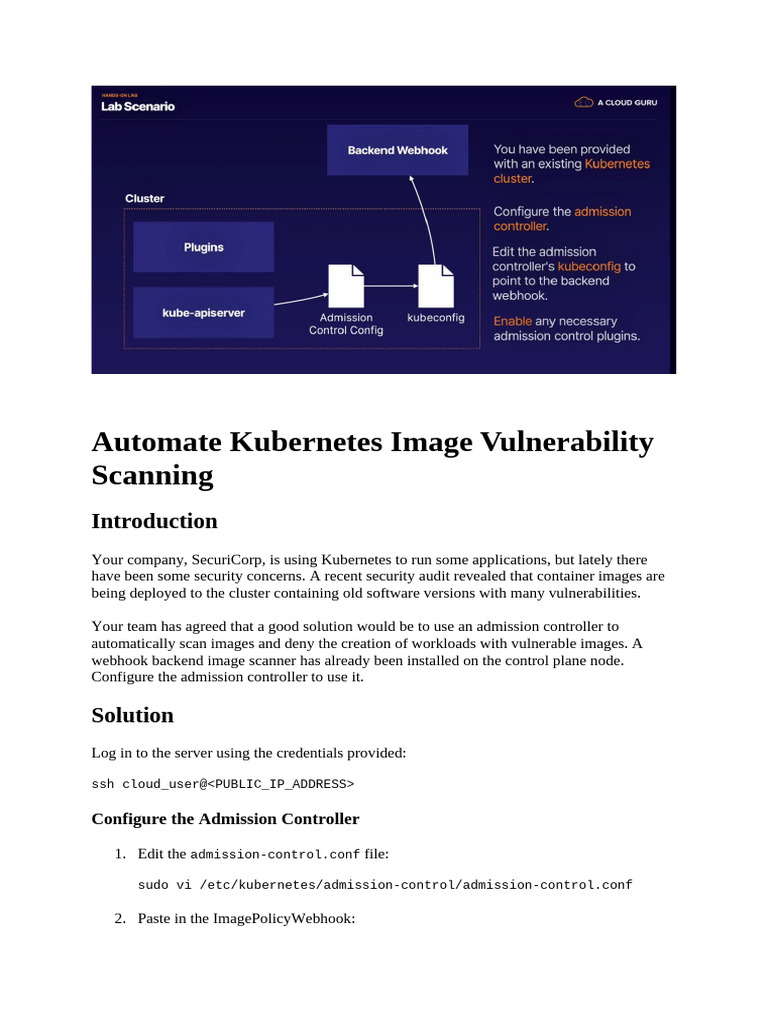 Automate Kubernetes Image Vulnerability Scanning | PDF | Computer ...