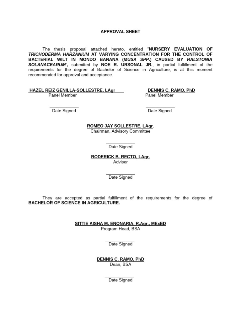 APPROVAL SHEET | PDF