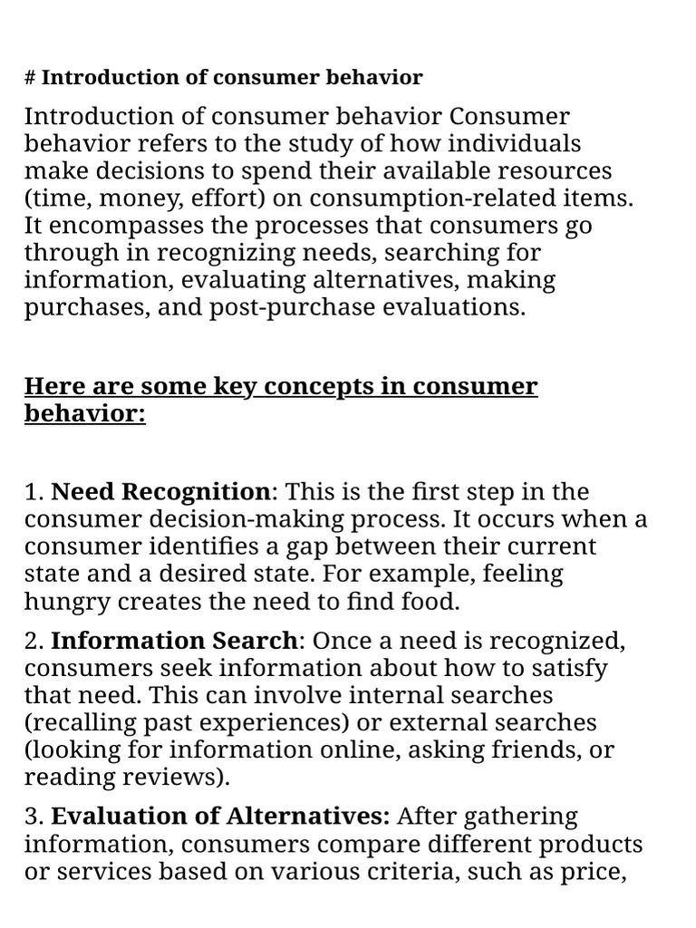 Consumer Behavior Pdf Consumer Behaviour Behavior
