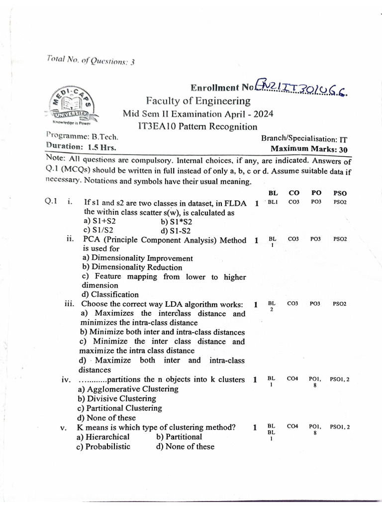 MST Papers 6th | PDF