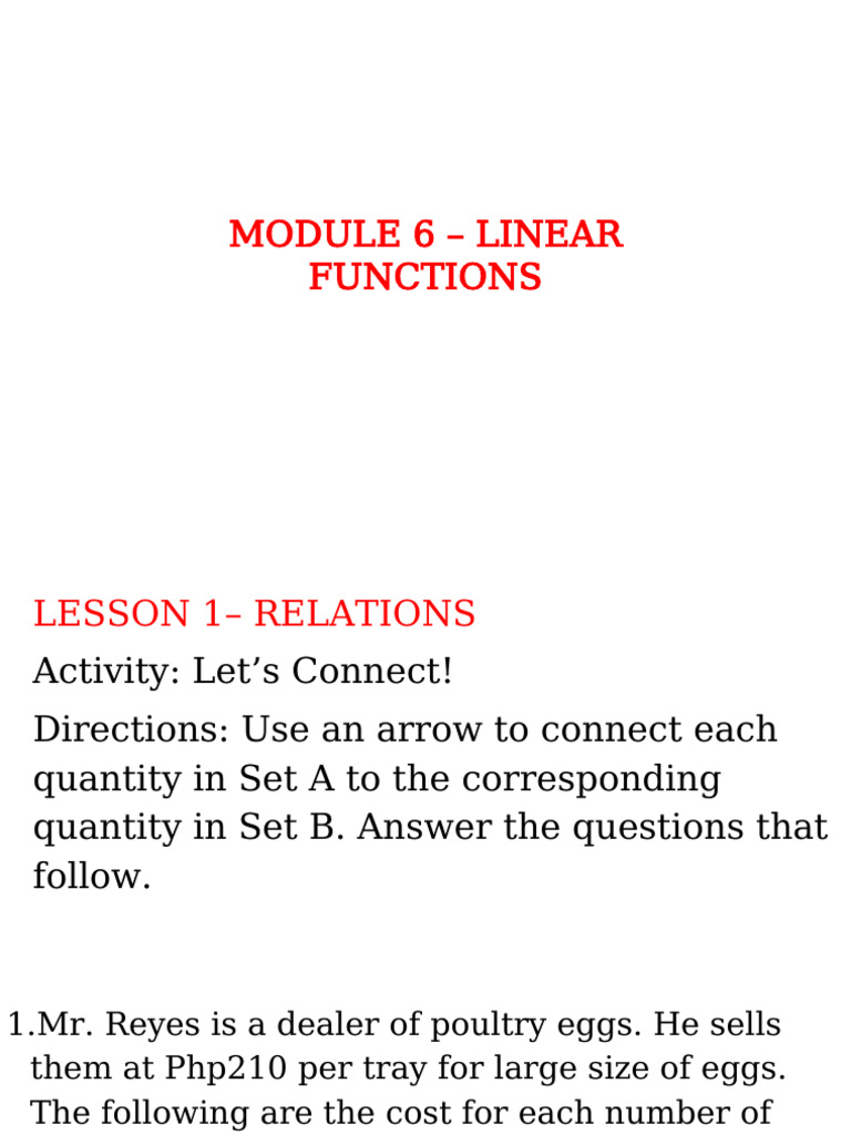 LESSON-1 | PDF | Mathematical Objects | Mathematical Relations