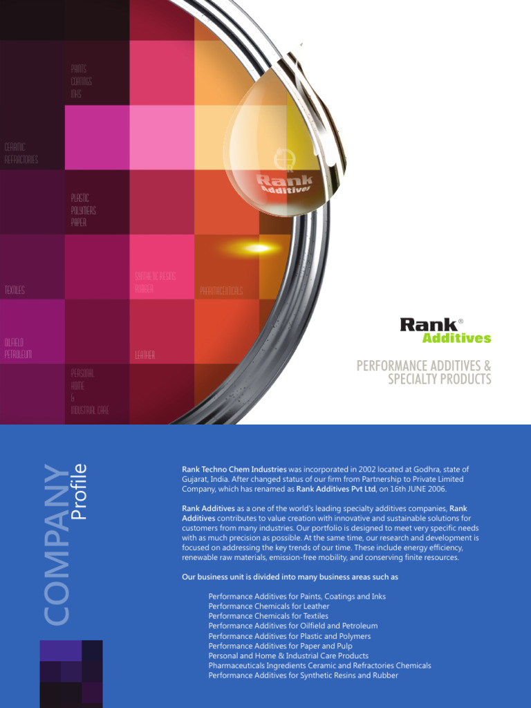 Rank Brochure - 2023-1 | PDF | Paint | Surfactant
