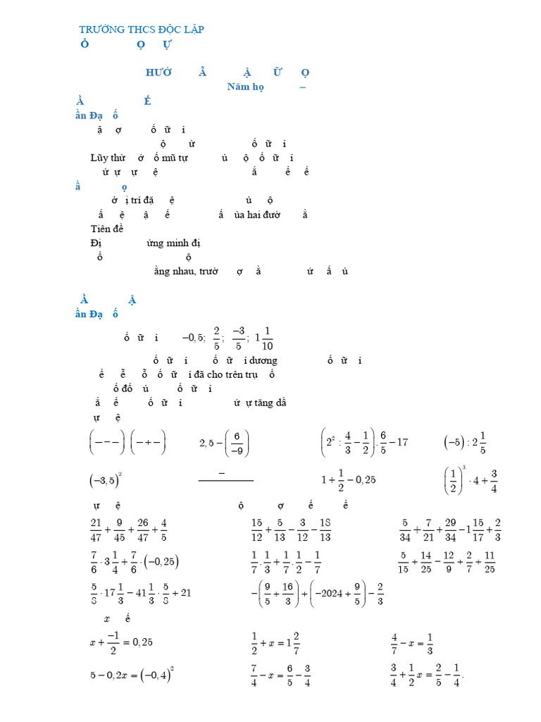 De Cuong Toan 7 Gki 24-25 62815 | PDF