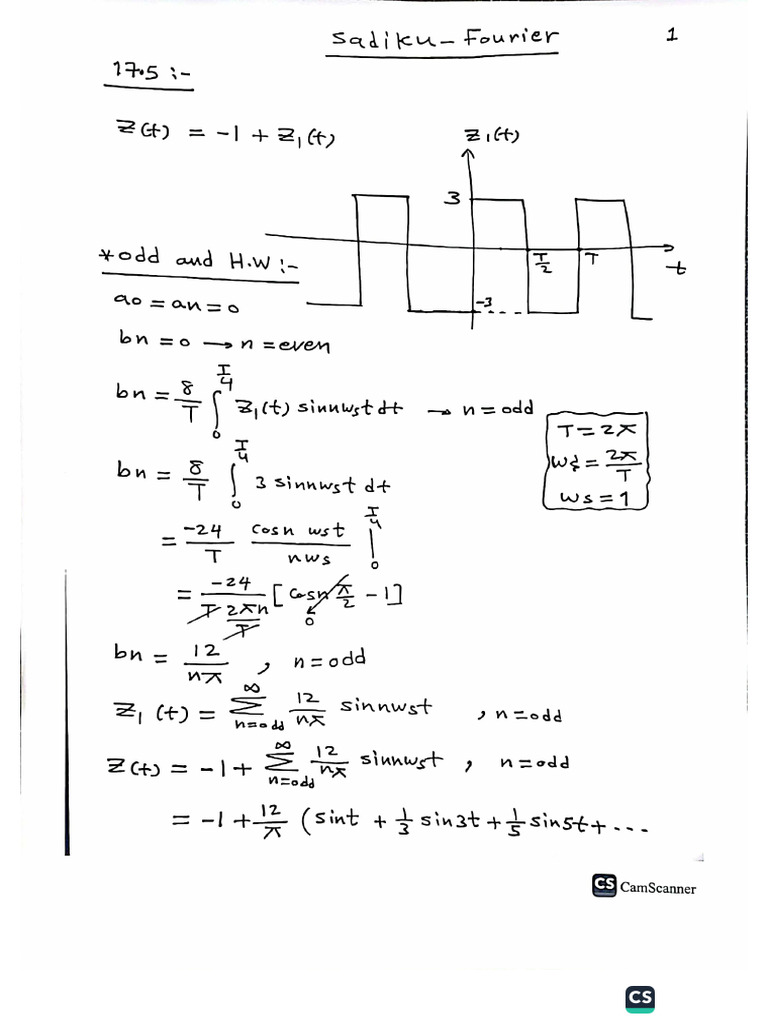 Fourier Problems Part1 | PDF