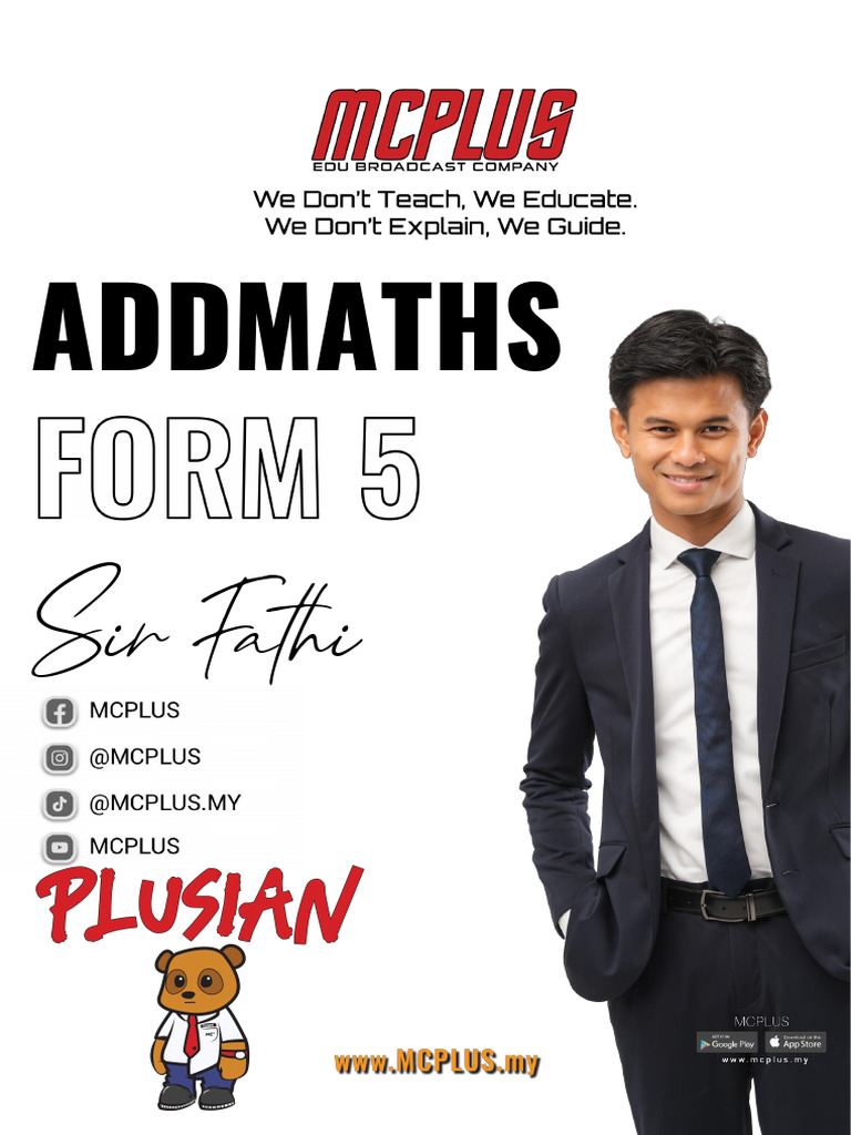 Form 5 Addmaths MR Fathi 03.10.2024 | PDF