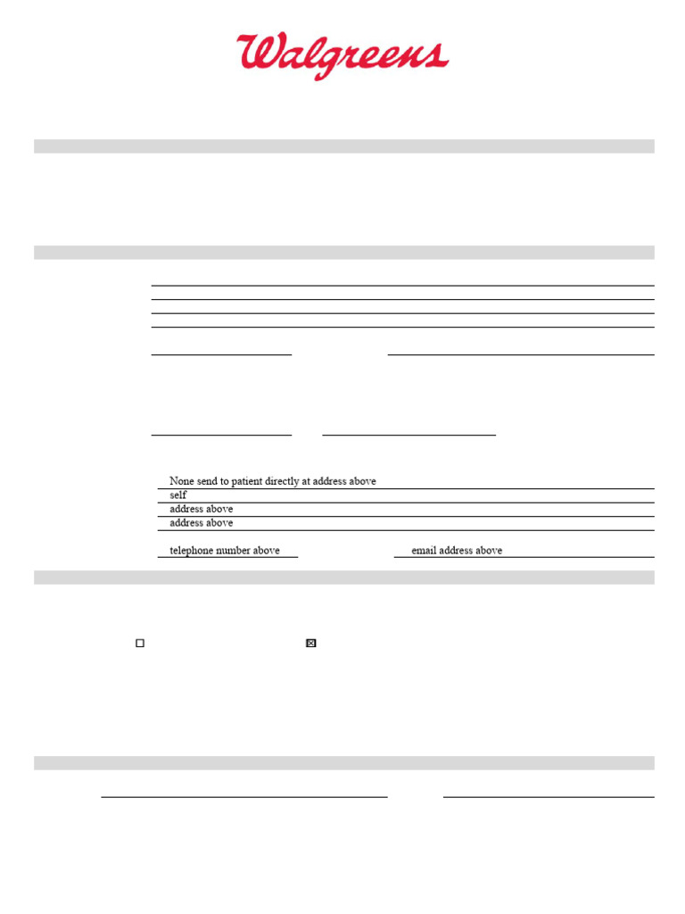 PATIENT ACCESS REQUEST - Walgreens | PDF | Health Insurance Portability ...