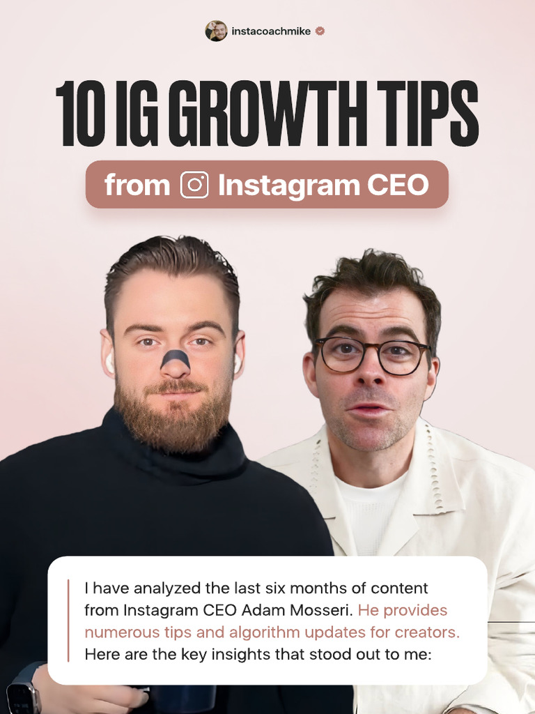 10 Ig Growth Tips From Instagram Ceo | PDF