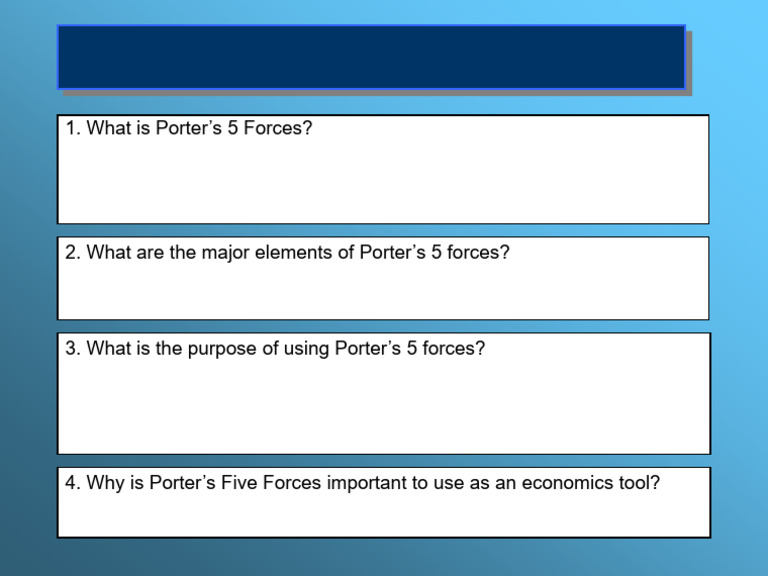 Week 7 Porters 5 Forces Activity | PDF