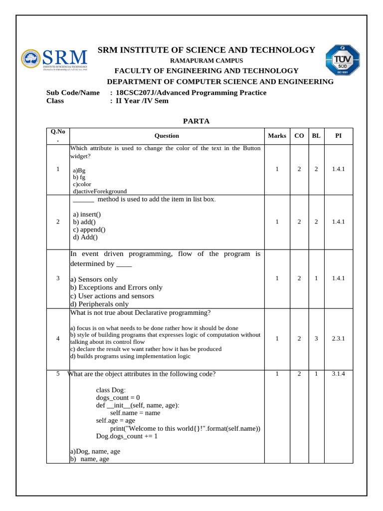 app Question Bank | PDF | Computer Science | Software Development