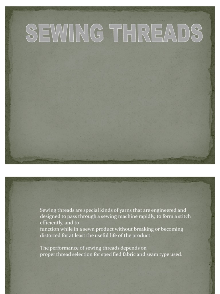 Sewing Threads | PDF | Yarn | Clothing Industry