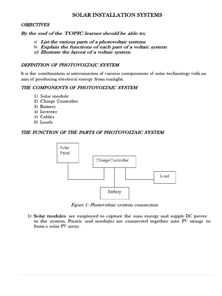 SOLAR INSTALLATION SYSTEMS | PDF | Photovoltaics | Photovoltaic System