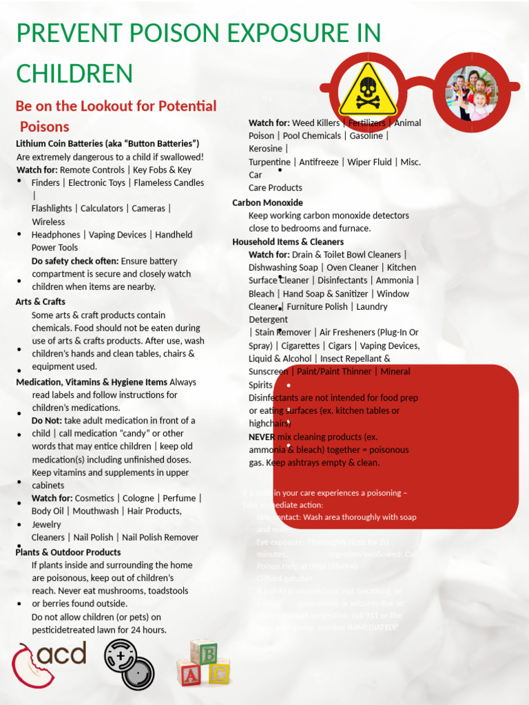 Child Poison Prevention Guide | PDF