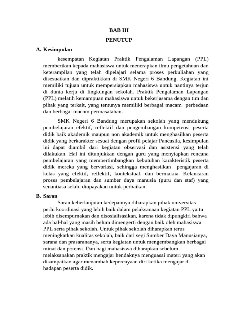 BAB III DADI GARI LAMPIRAN | PDF