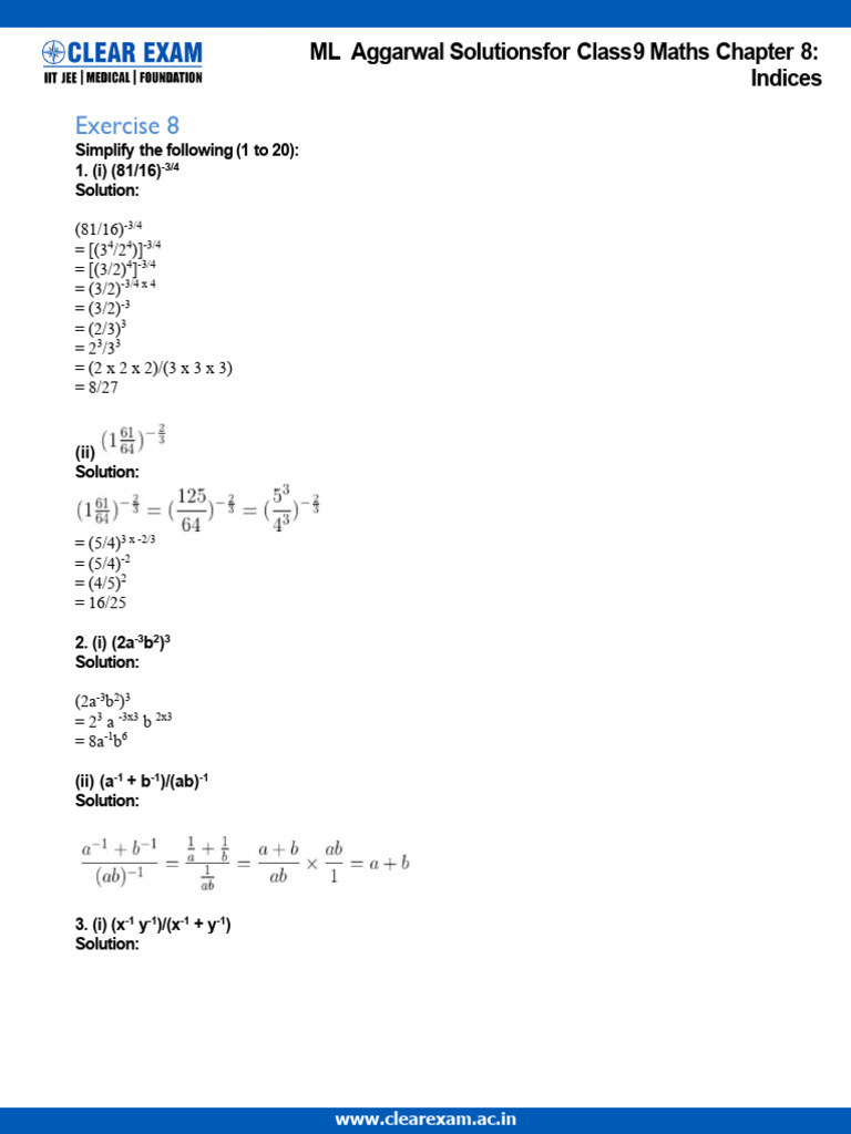 Chapter 8; Indices | PDF | Mathematics