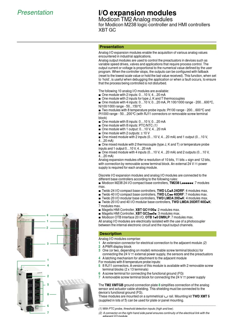 Tm2 Pdf Electrical Connector Input Output