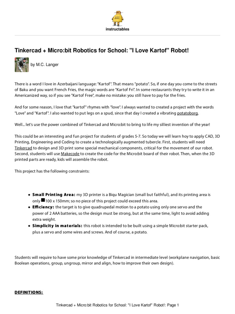 Tinkercad-Microbit-Robotics-for-School-I-Love-Kart | PDF | Screw | Electrical Connector