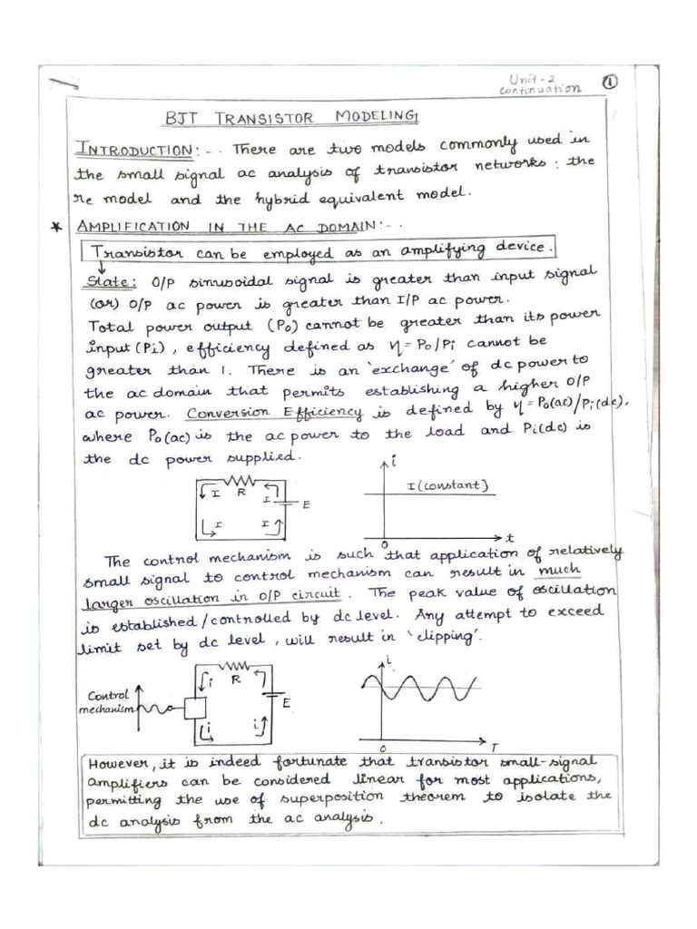 Analog Circuits Unit I Pdf