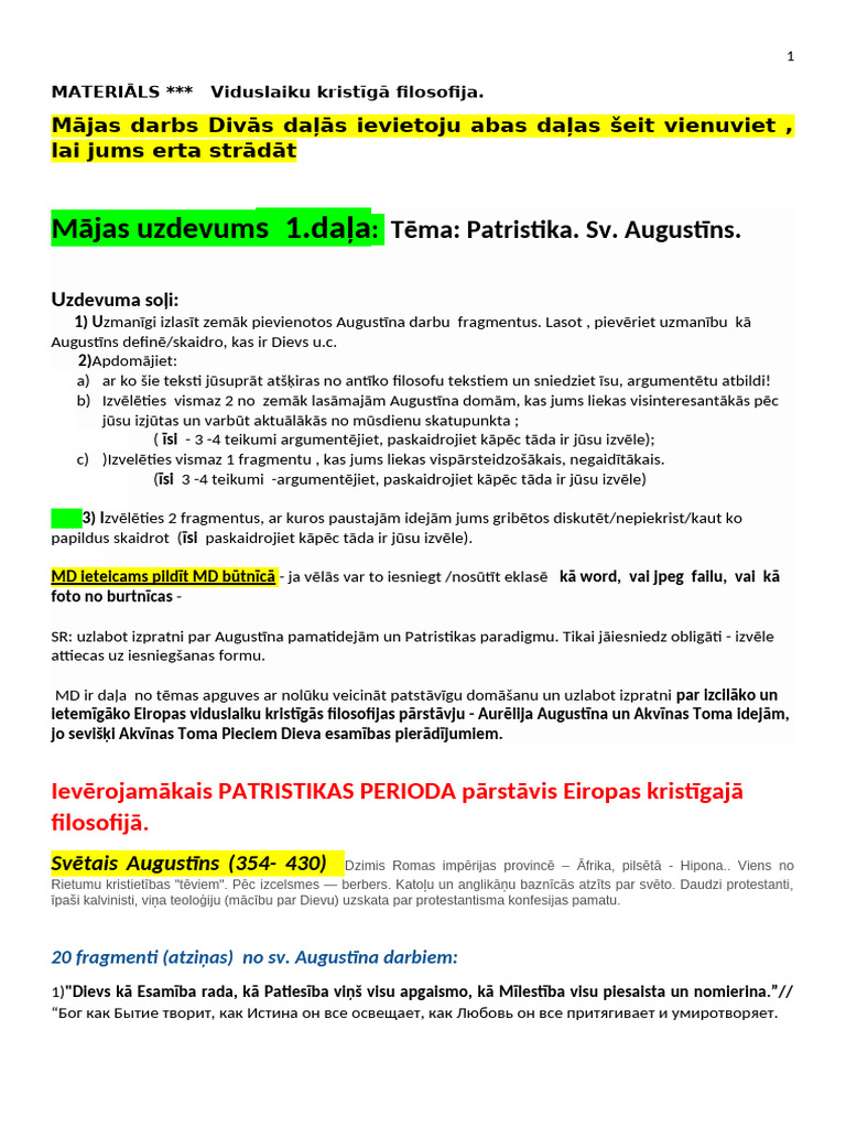 MD Viduslaiki - Sholastika SV - Akvinas Toms - 18 Feb 2024 | PDF