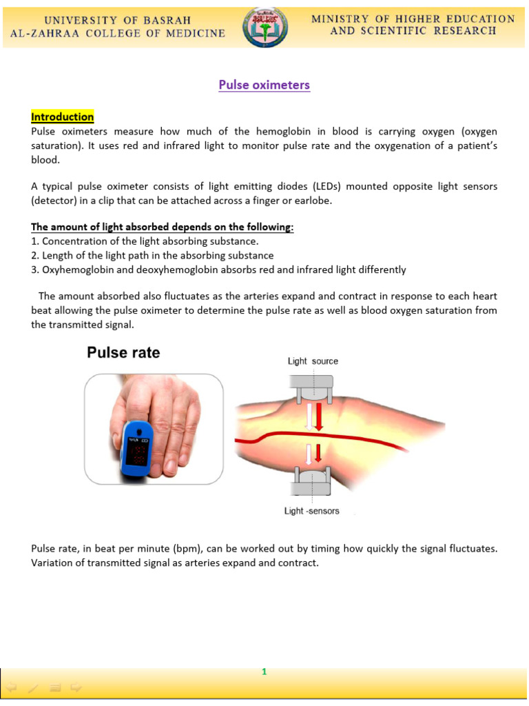 Lab1 oximeter24-25 | PDF | Hemoglobin | Pulse