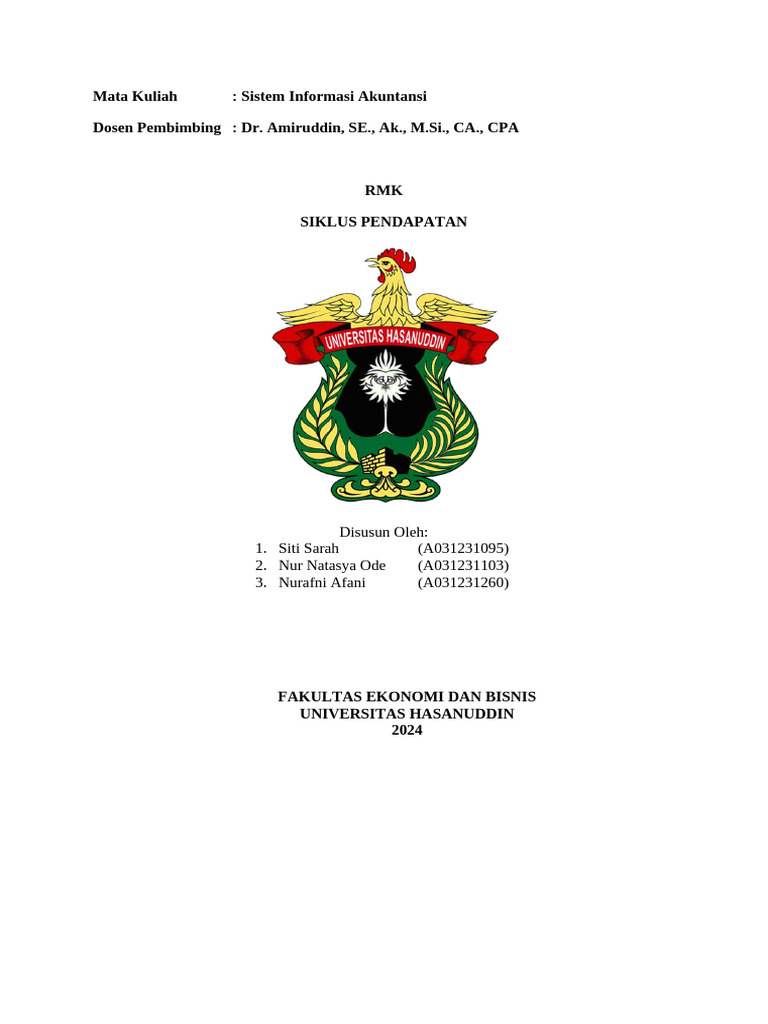 Rmk Sia Klp 3 Chapter 4 Siklus Pendapatan | PDF