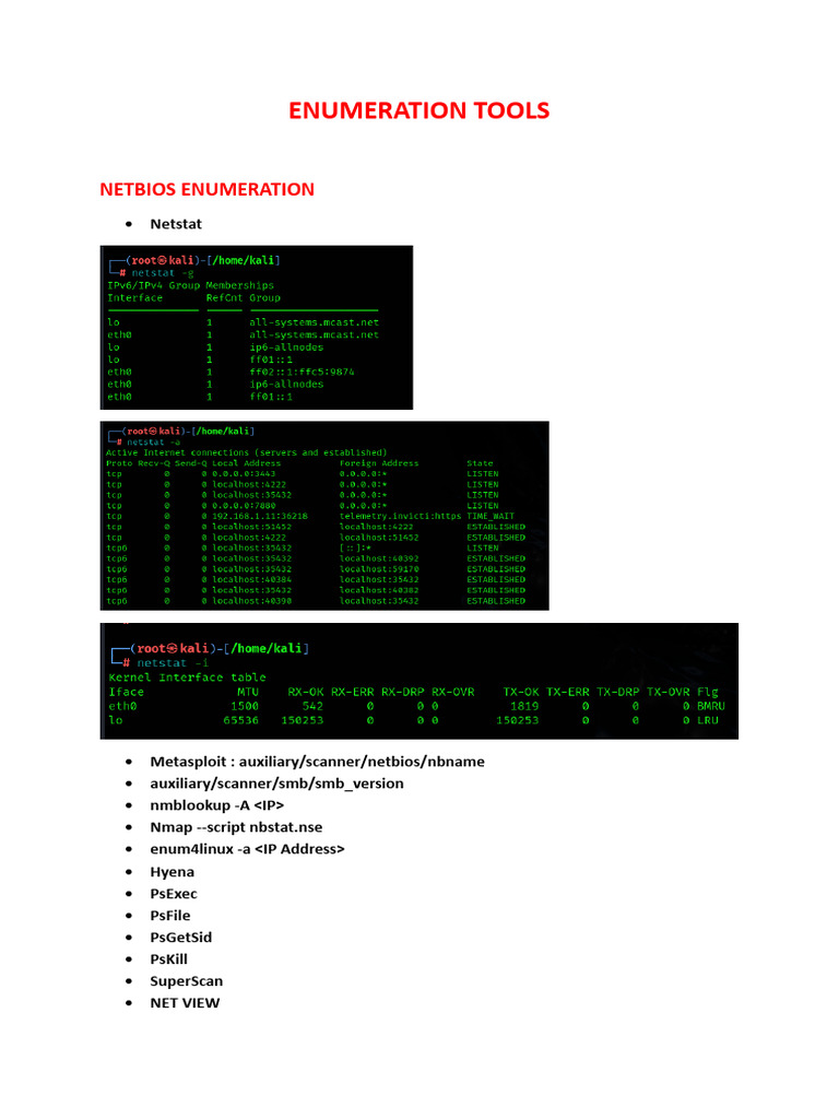 Enumeration Tools | PDF