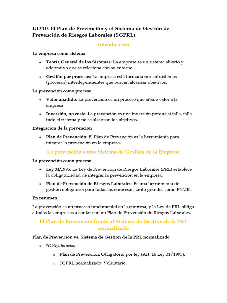 Esquema UD 10 - 3 Primeros Epígrafes | PDF | Planificación